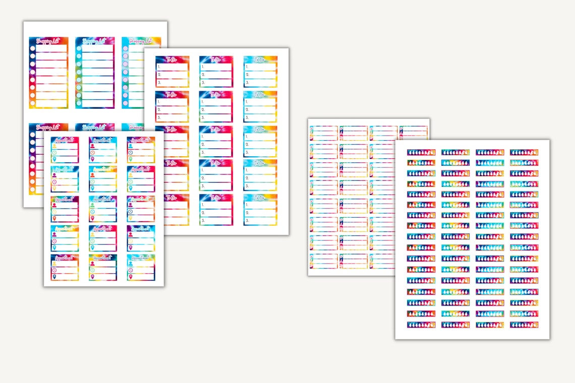 Printable Planner Sticker Sheet Printable Planner Stickers Bundle ...