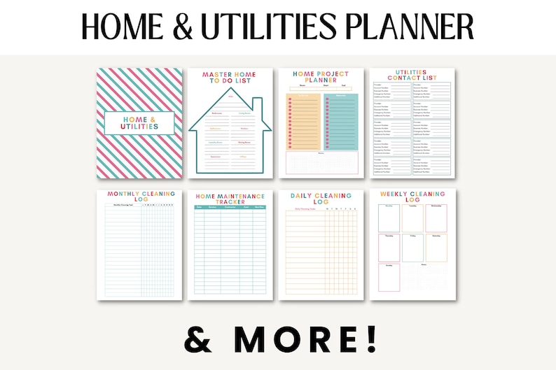 Home Management Printables | Home Management Tracker | Printable Home ...