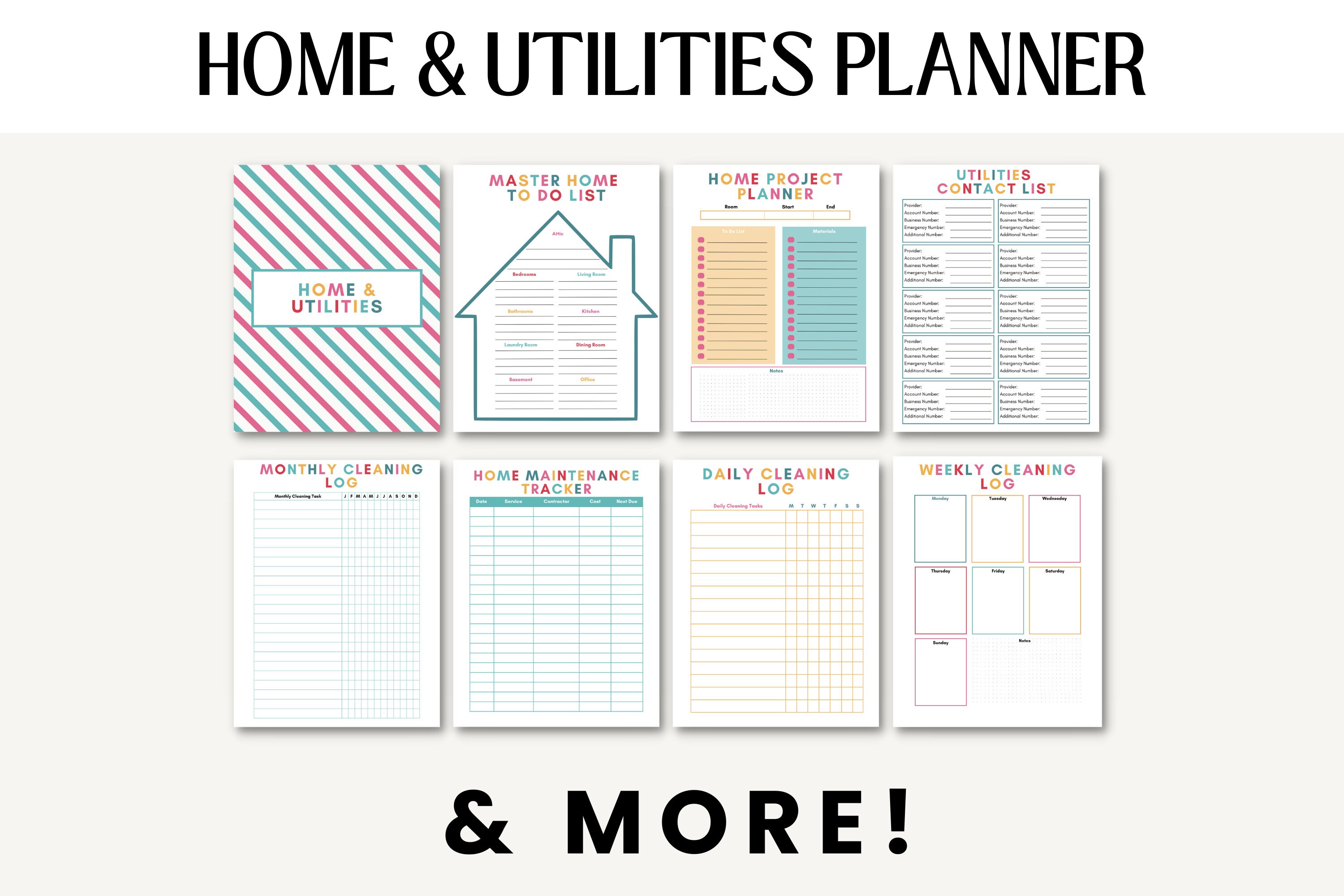 Home Management Printables Home Management Tracker - Etsy