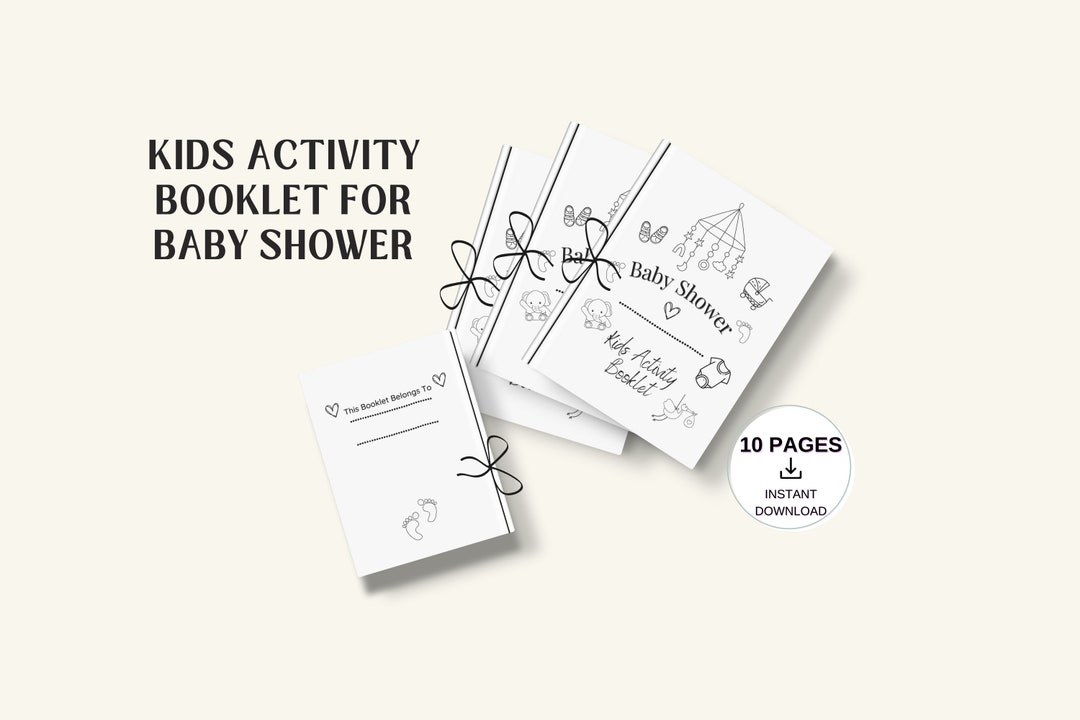 Baby Shower Booklet Printable | Baby Shower Booklet | Baby Shower ...