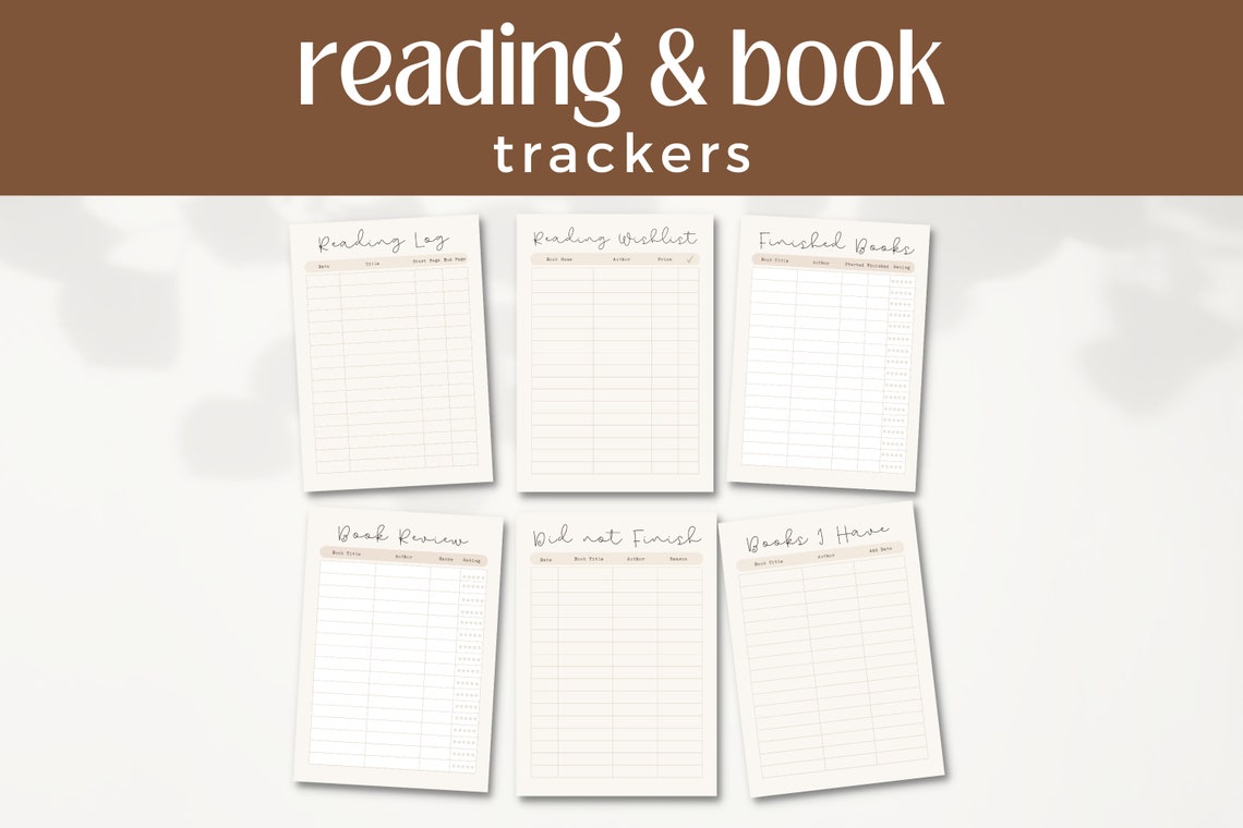 Printable Reading Journal Pages | Reading Journal for Book Lovers ...