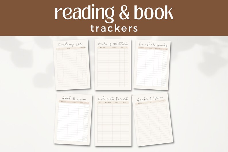 Printable Reading Journal Pages | Reading Journal for Book Lovers ...