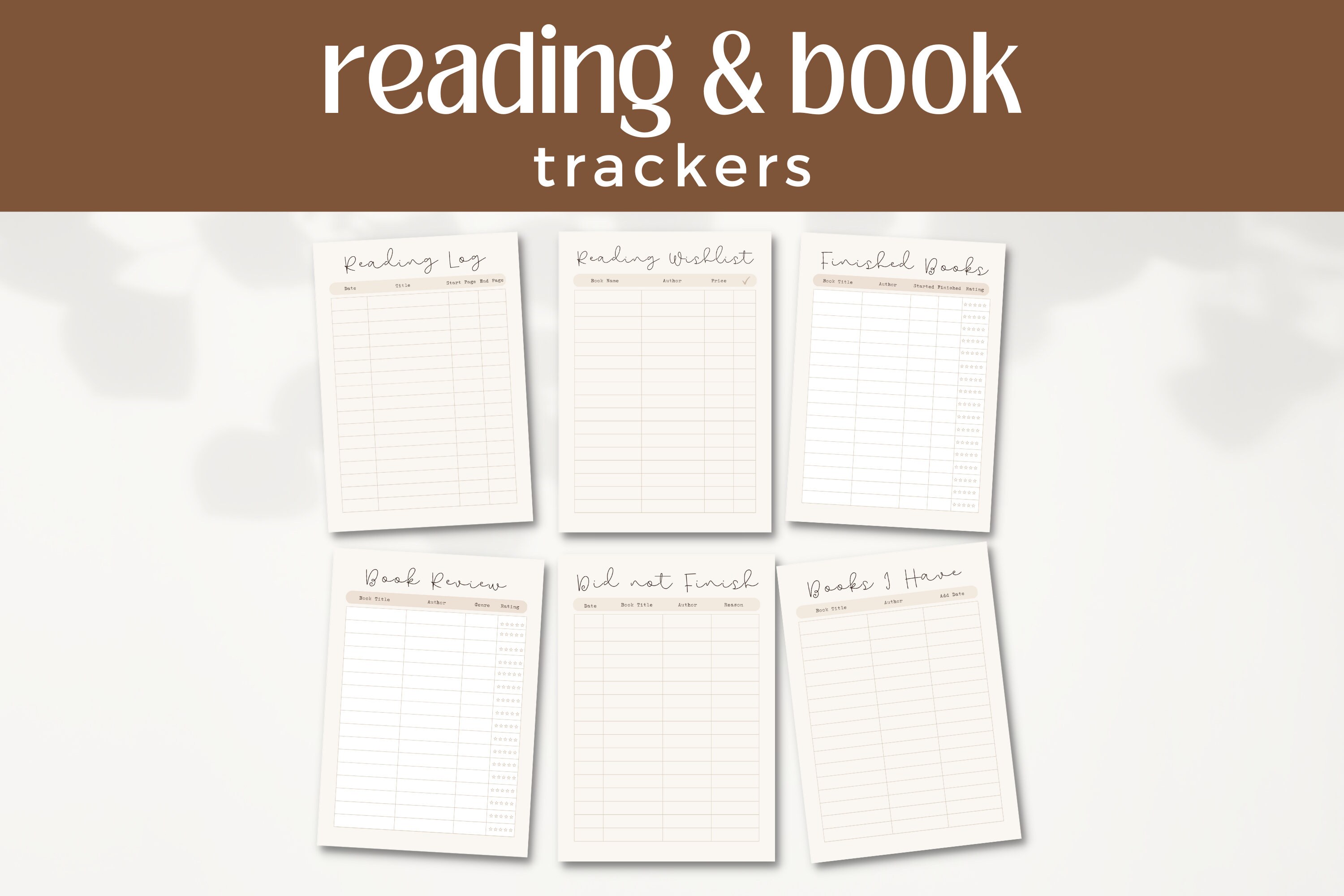 Printable Reading Journal Pages | Reading Journal for Book Lovers ...