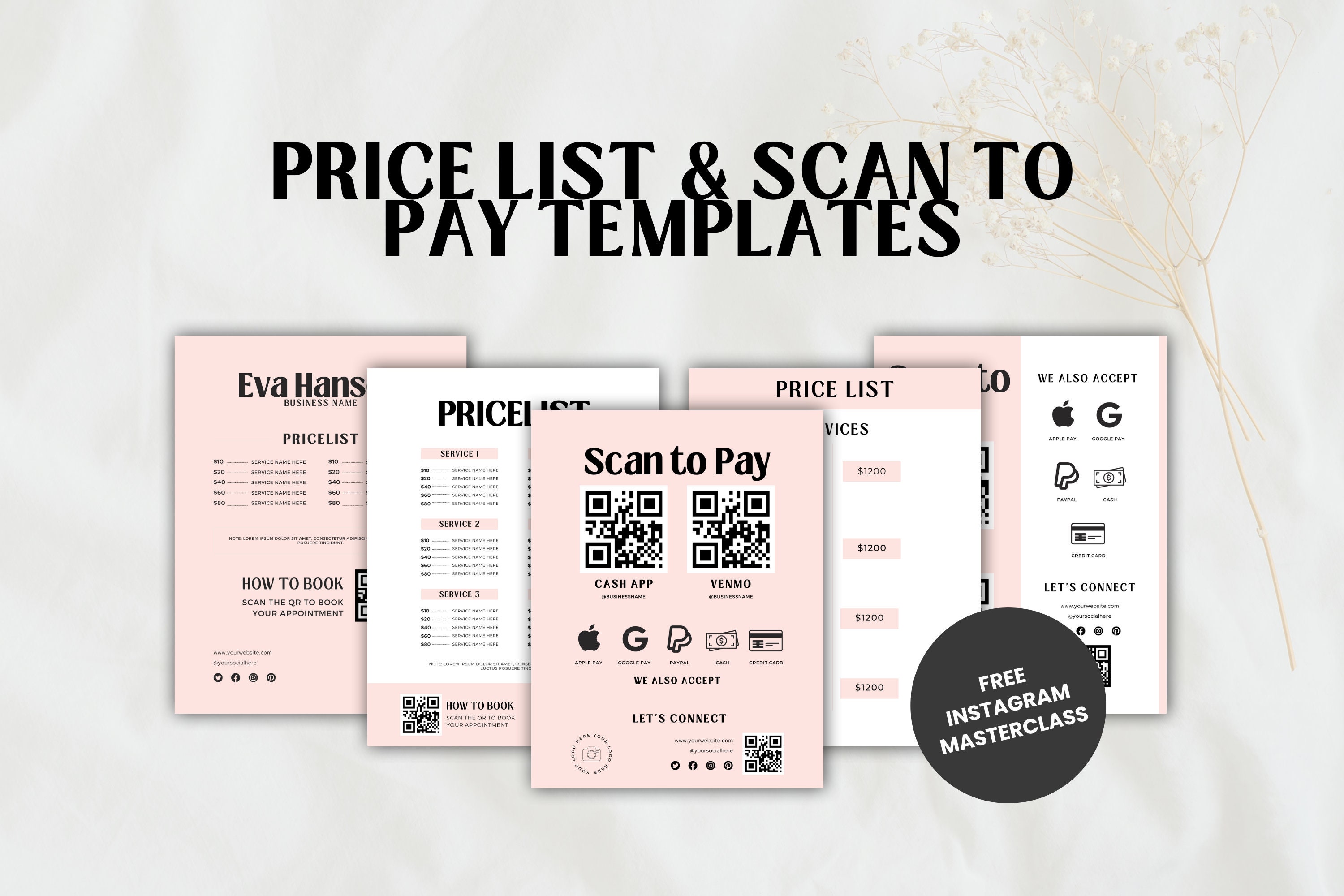 Scan to Pay Template | Scan to Pay Template Canva | Scan to Pay Canva ...