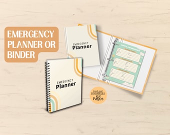 Emergency Binder Printables PDF | Family Emergency Binder | Emergency ...
