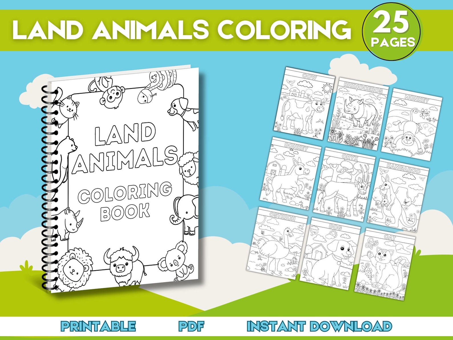 Animal Coloring | Animal Coloring Page | Kids Coloring Pages | Animal ...
