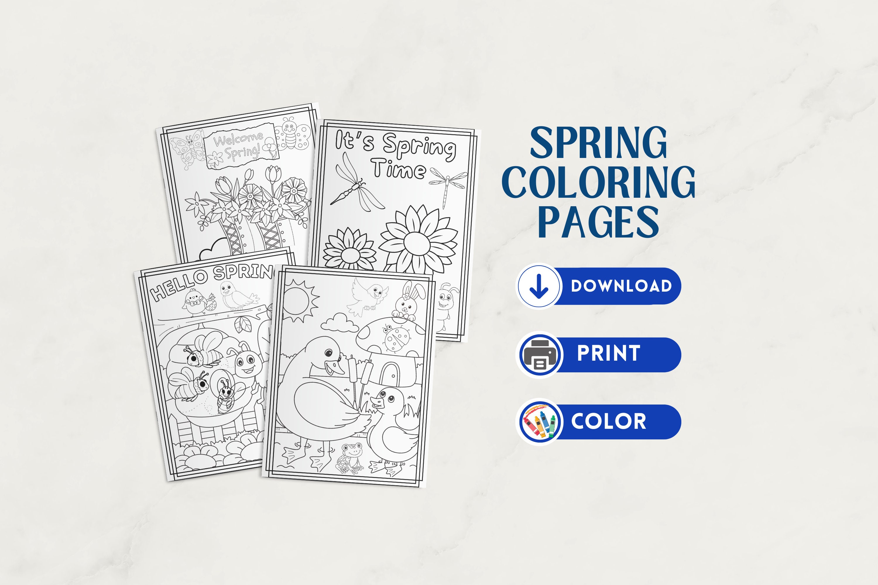 Spring Coloring Page | Spring Coloring | Kids Coloring Pages | Spring ...