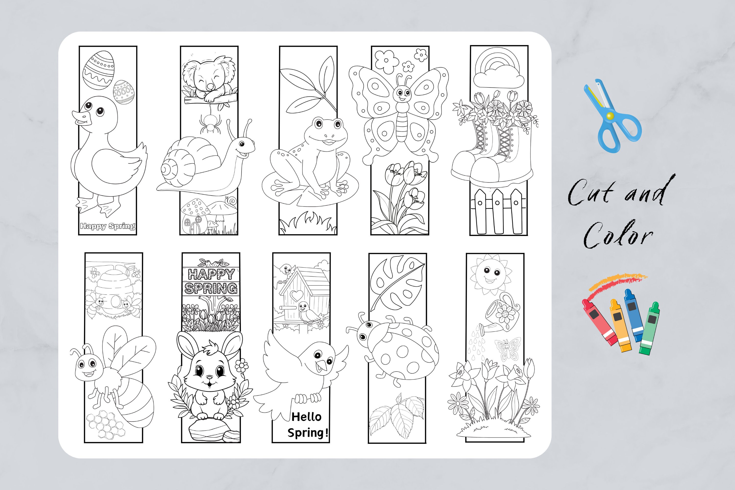 Coloring Bookmarks | Printable Bookmarks | Bookmarks to Color ...