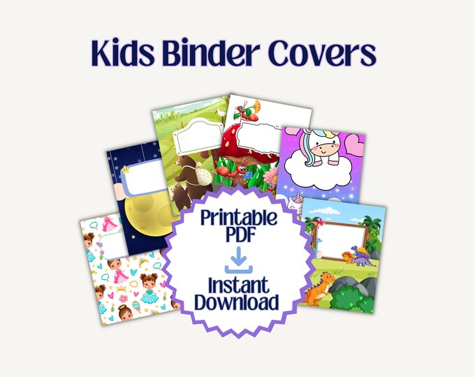 Dinosaur Binder Cover for Boys/girls, 10 Printable & Editable Binder ...