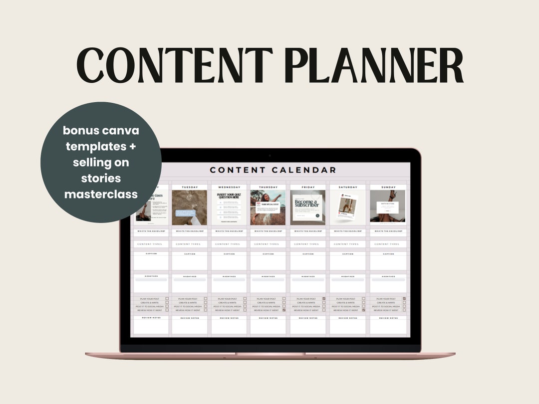 Google Sheets Social Media Planner | Social Media Post Planner | Google ...