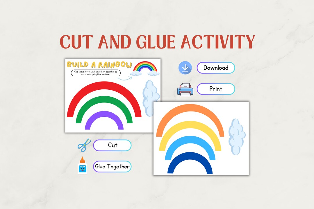 Cut and Glue | Preschool Worksheet | Preschool Activity | Cut and Paste ...