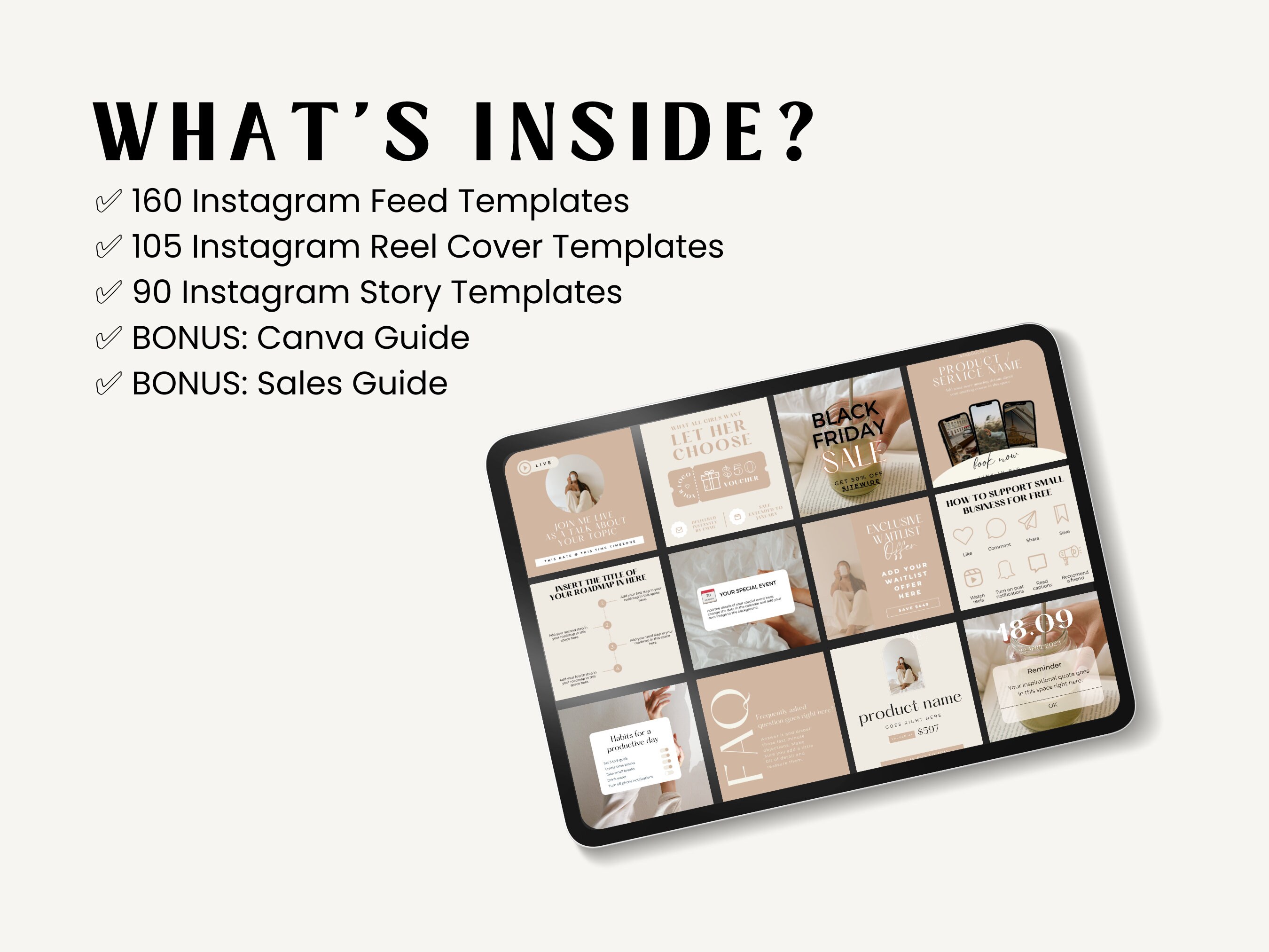 Instagram Bundle Kit | Instagram Templates Bundle | Instagram Post ...