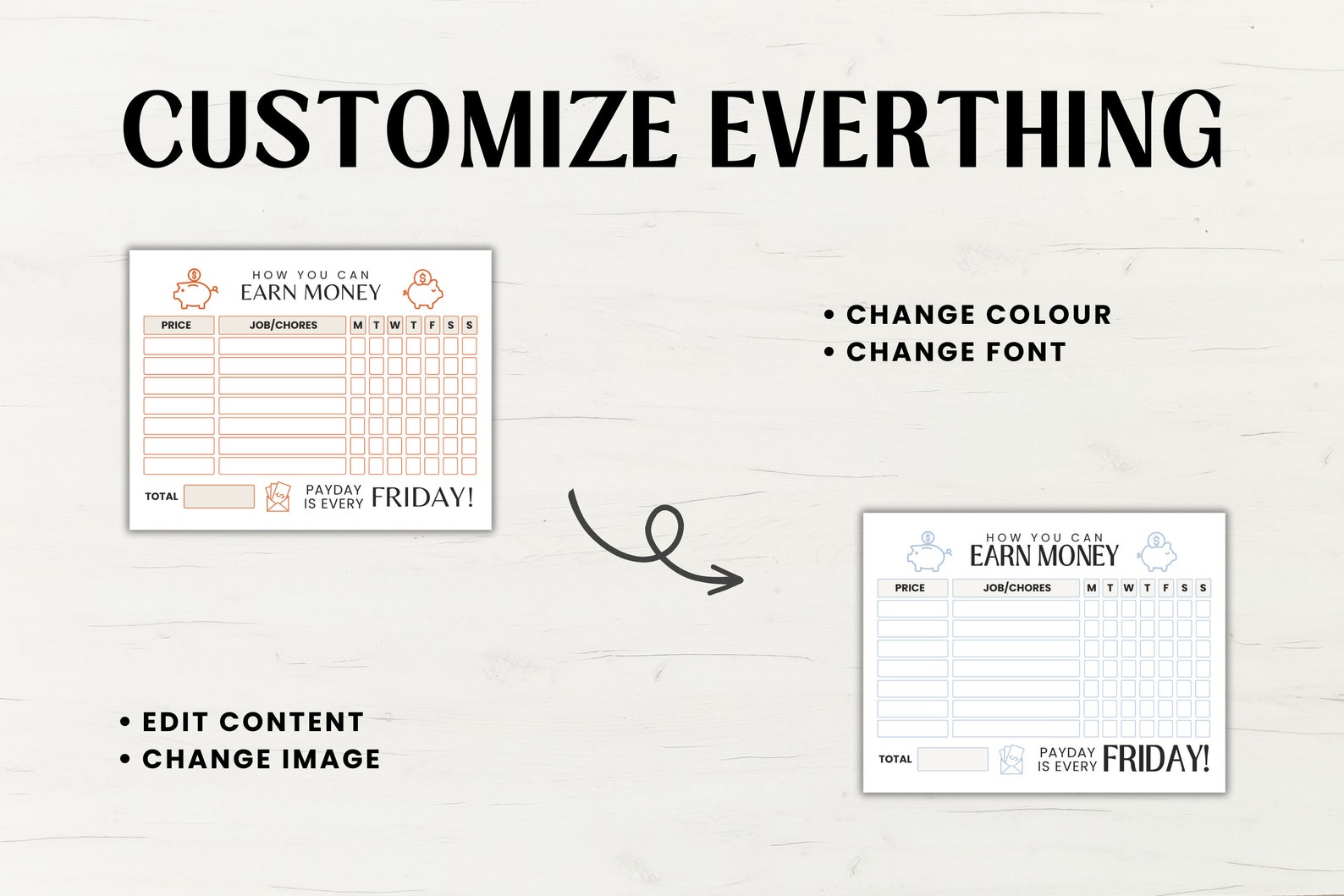 How to Earn Money Chore Chart | How to Earn Money | Chore Chart With ...