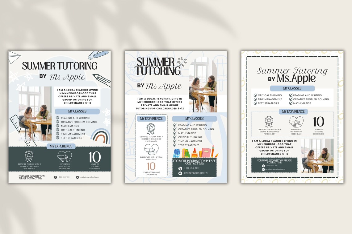 Tutoring Flyer Template | Tutoring Flyer | Tutoring Service | Summer ...