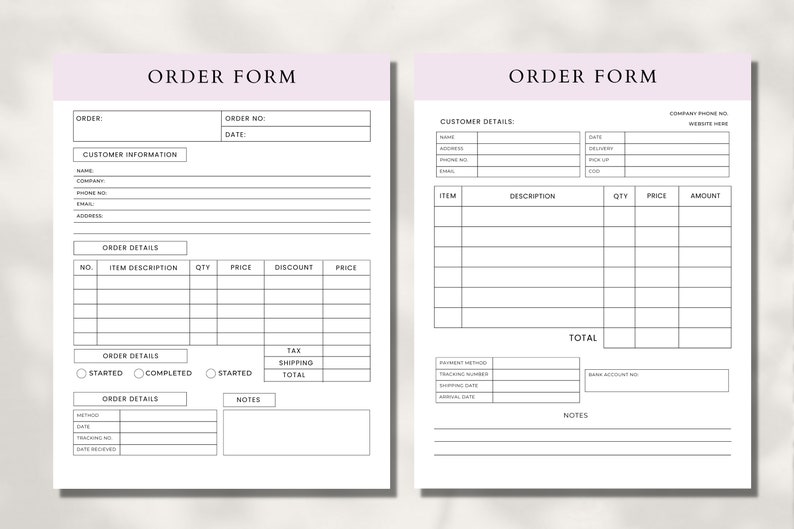 Order Form Template Simple Order Form Template Order Form Template ...