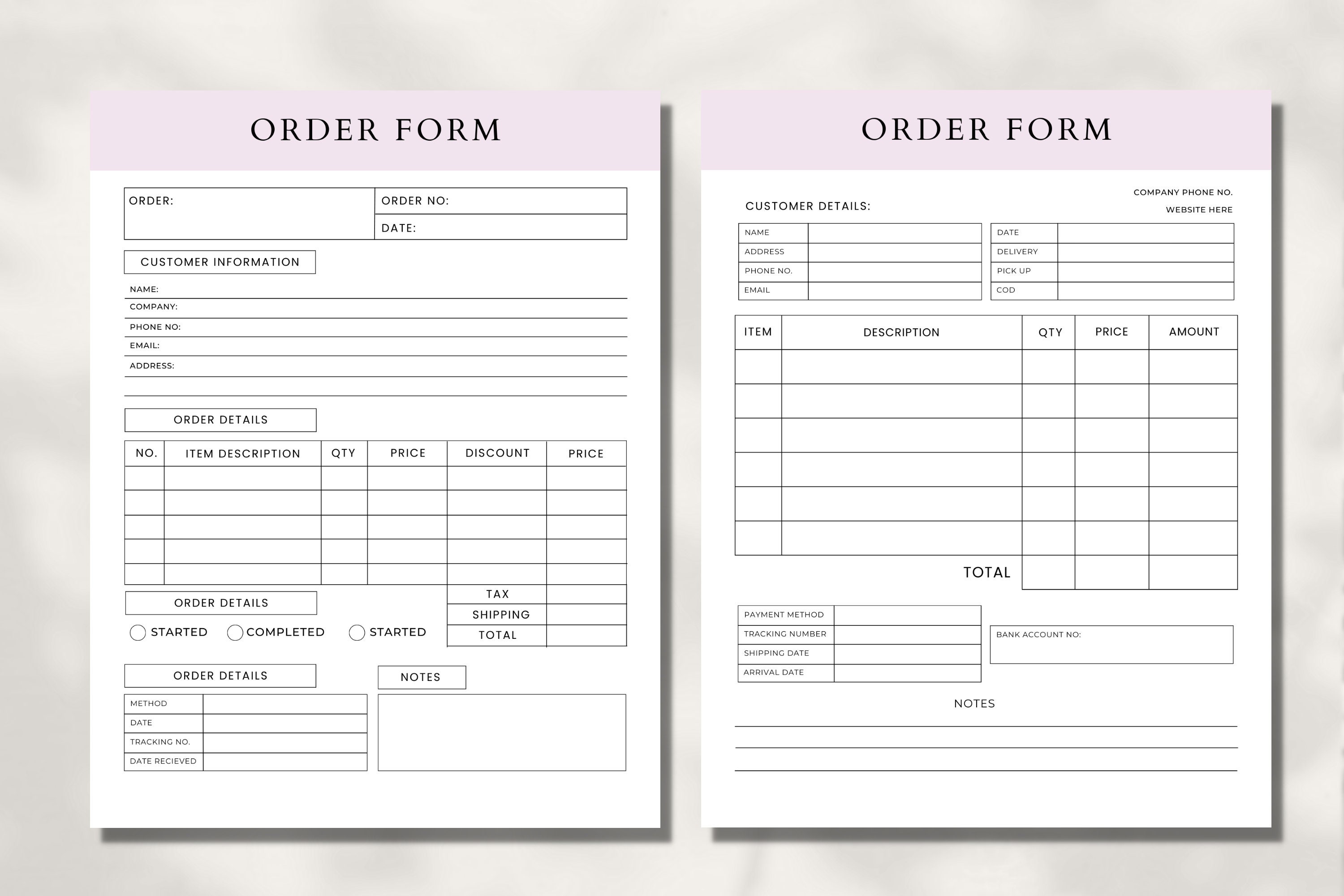 Order Form Template Simple Order Form Template Order Form Template ...