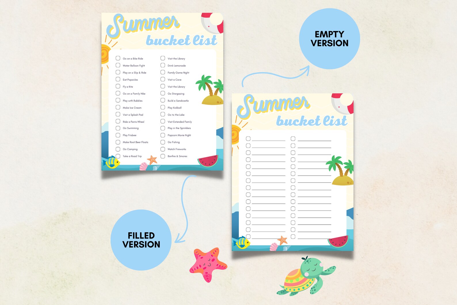 Summer Bucket List Printable PDF | Summer Bucket List for Kids | Kids ...