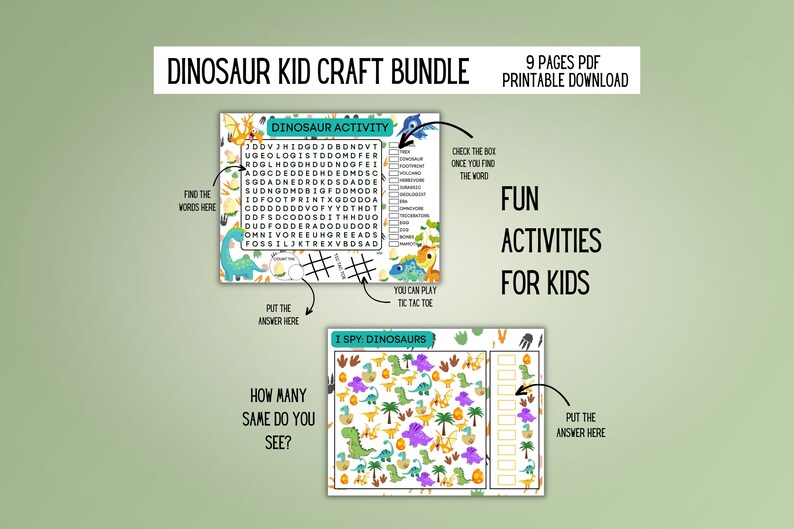 Dinosaur Craft for Kids | Dinosaur Craft Printable | Dinosaur Printable ...