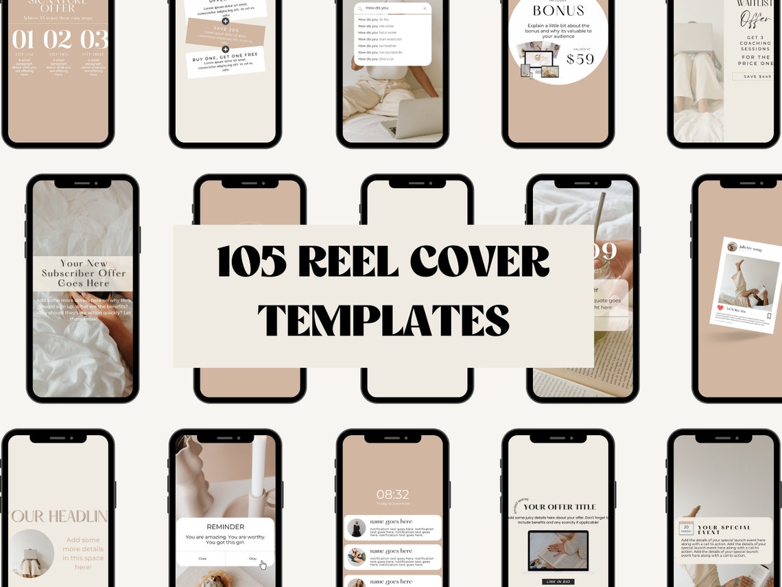 Reel Cover Canva Templates | Reel Covers Templates | Instagram Reels ...
