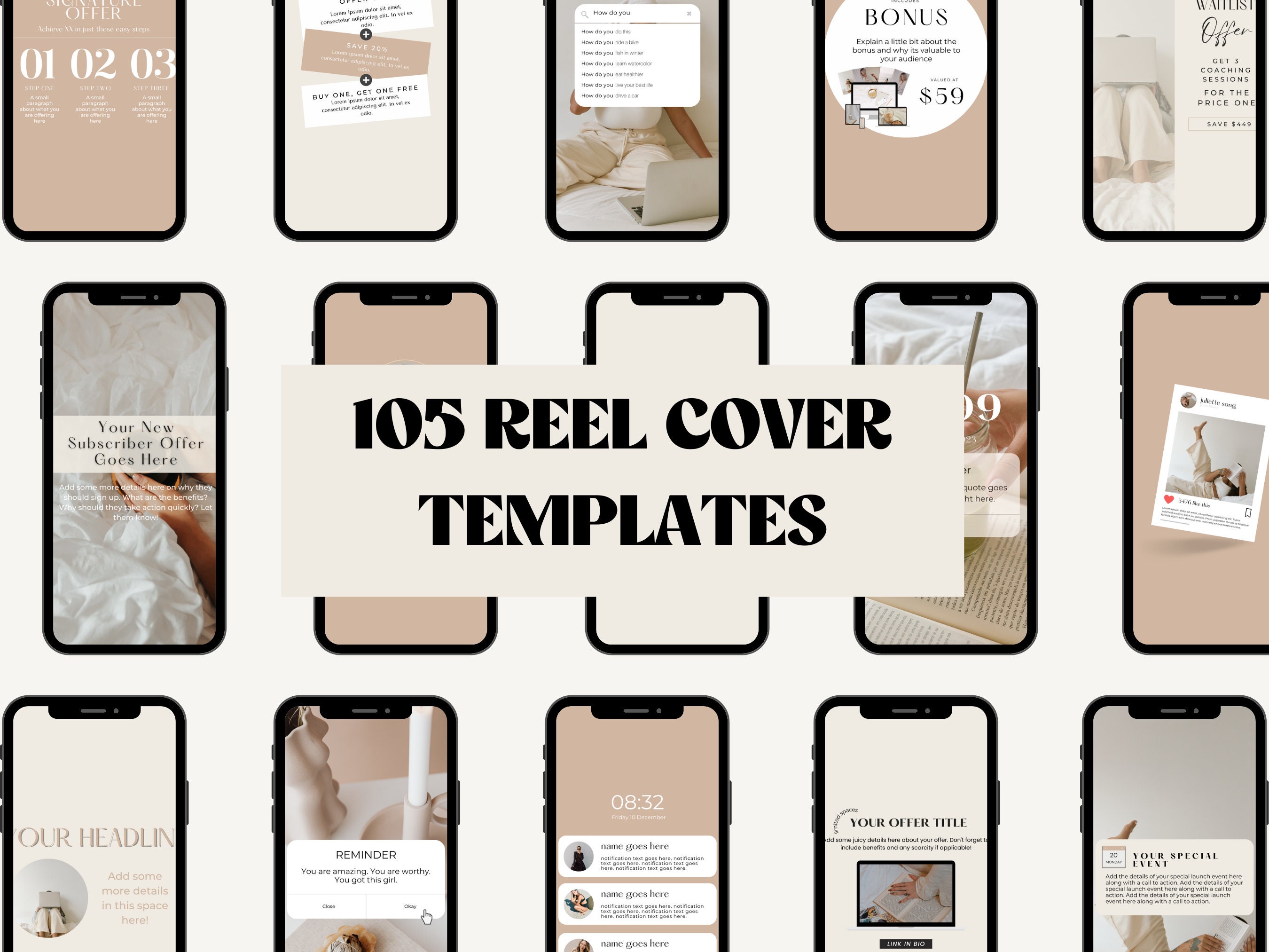 Reel Cover Canva Templates | Reel Covers Templates | Instagram Reels ...