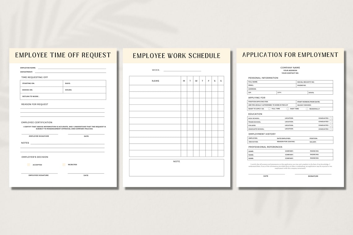 Employee Hire Forms Templates | Employee Onboarding Form Template ...