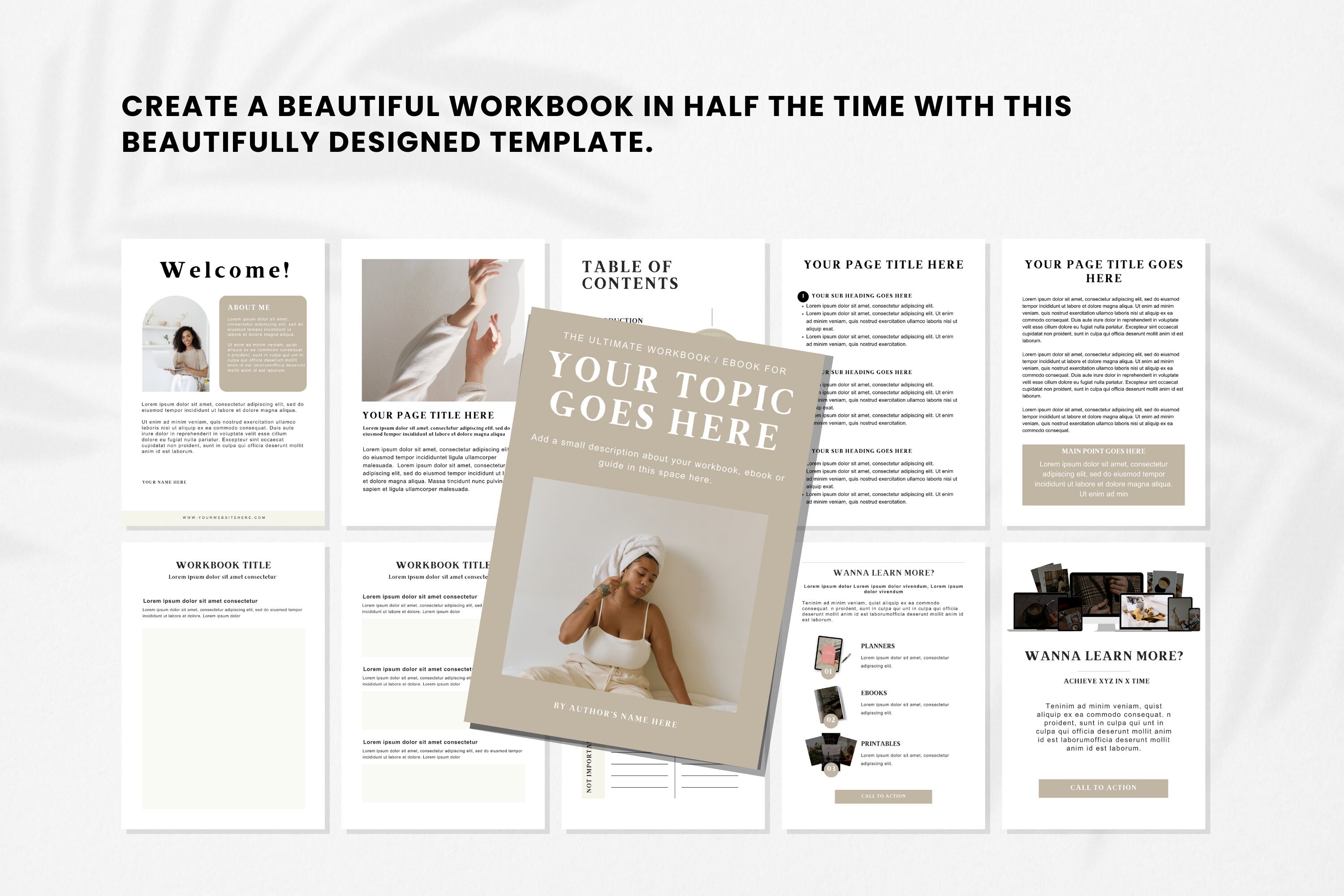 Course Templates Canva Course Workbook Template Online Course Template ...