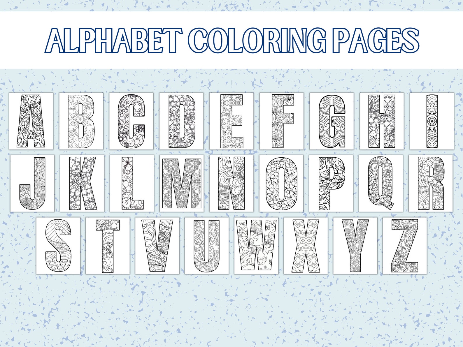 Alphabet Coloring Pages | Alphabet Colour | ABC Coloring Page ...