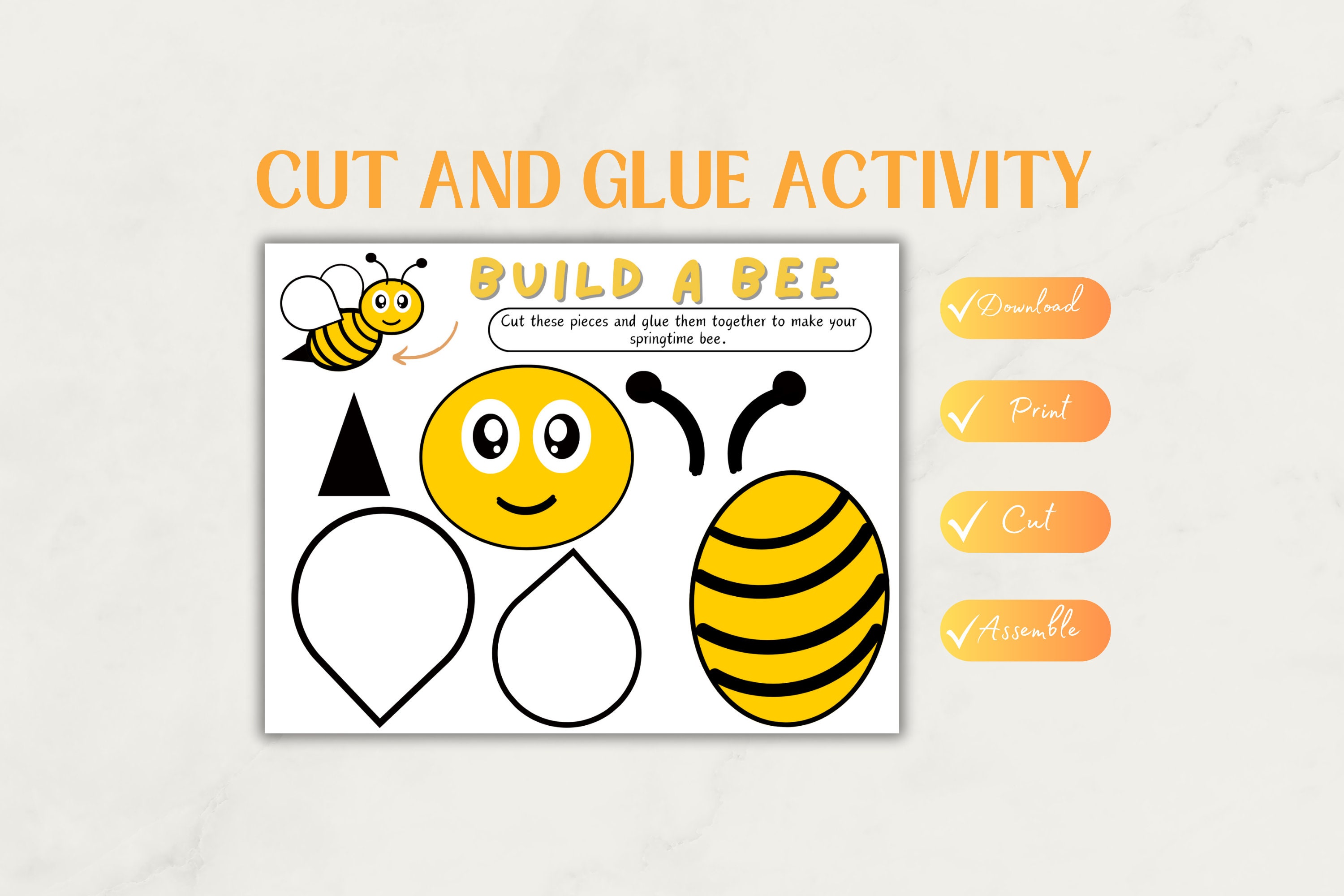 Cut and Glue | Preschool Worksheet | Preschool Activity | Cut and Paste ...