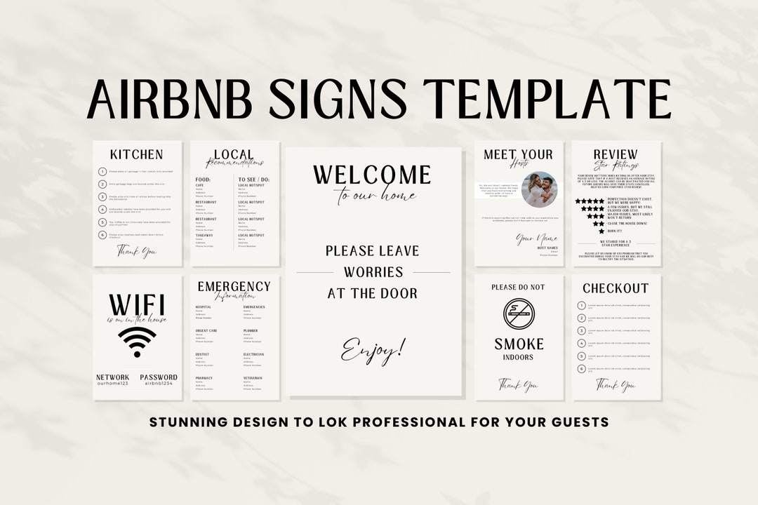 Airbnb Templates Airbnb Welcome Airbnb Signs Airbnb Template Welcome ...