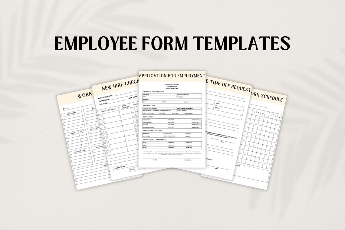 Employee Hire Forms Templates | Employee Onboarding Form Template ...