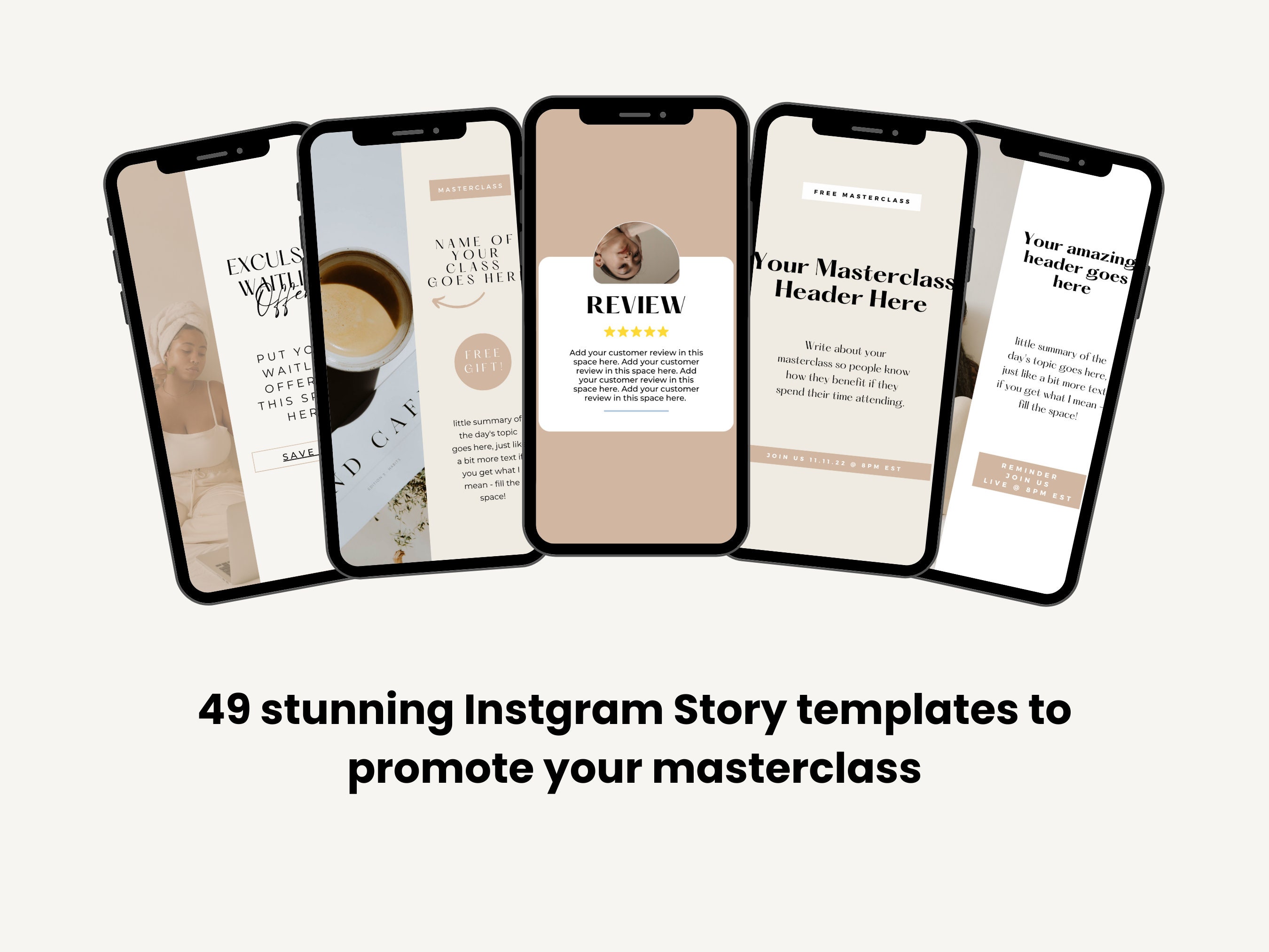 Neutral Canva Template Bundle Masterclass Template Course Slide Deck ...