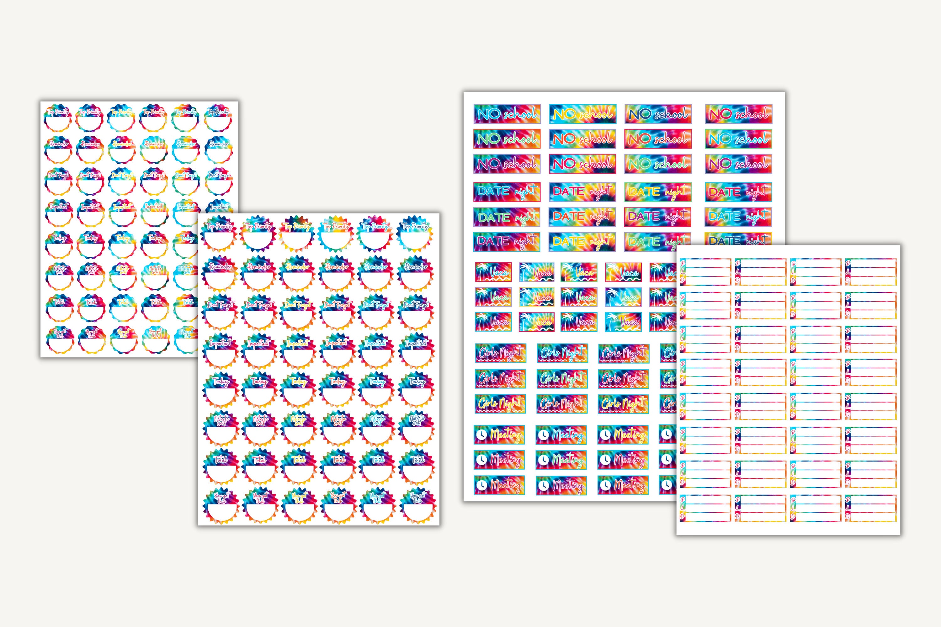 Printable Planner Sticker Sheet | Printable Planner Stickers Bundle ...