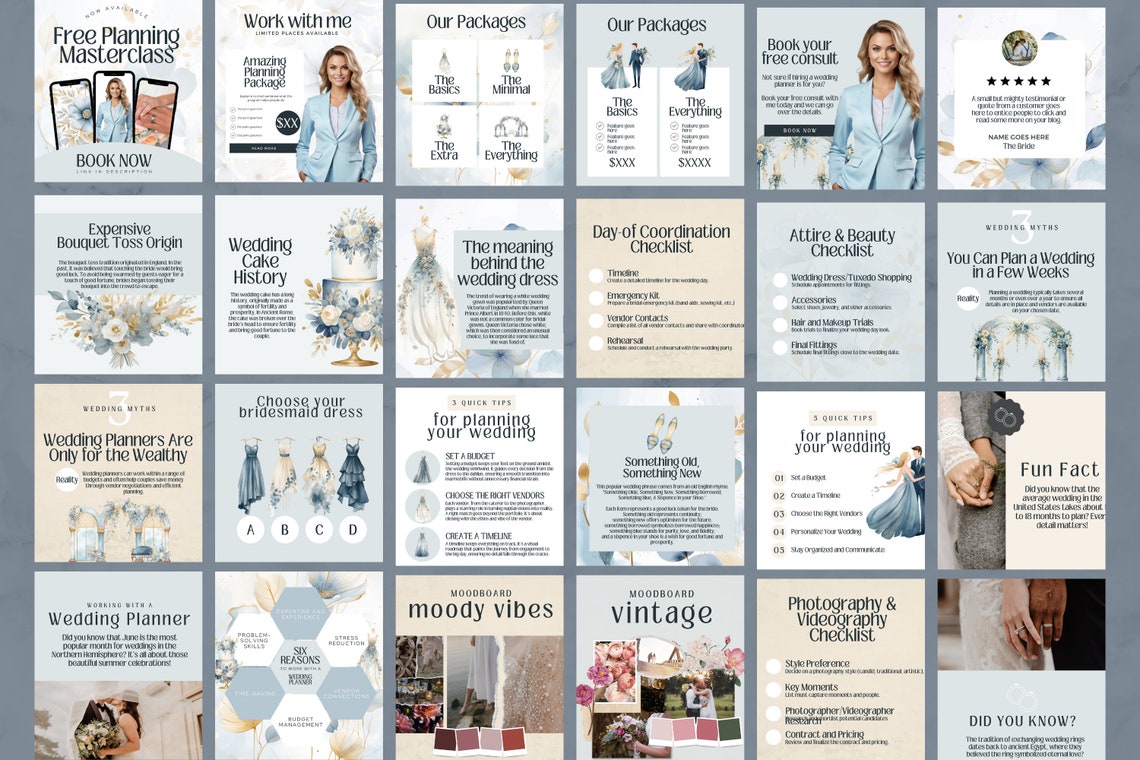 Instagram Post Template Wedding Planner | Wedding Planner Business ...
