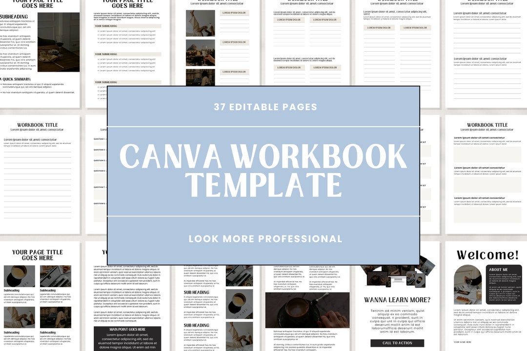 Workbook Template | Canva Workbook | Canva Templates | Coaching ...