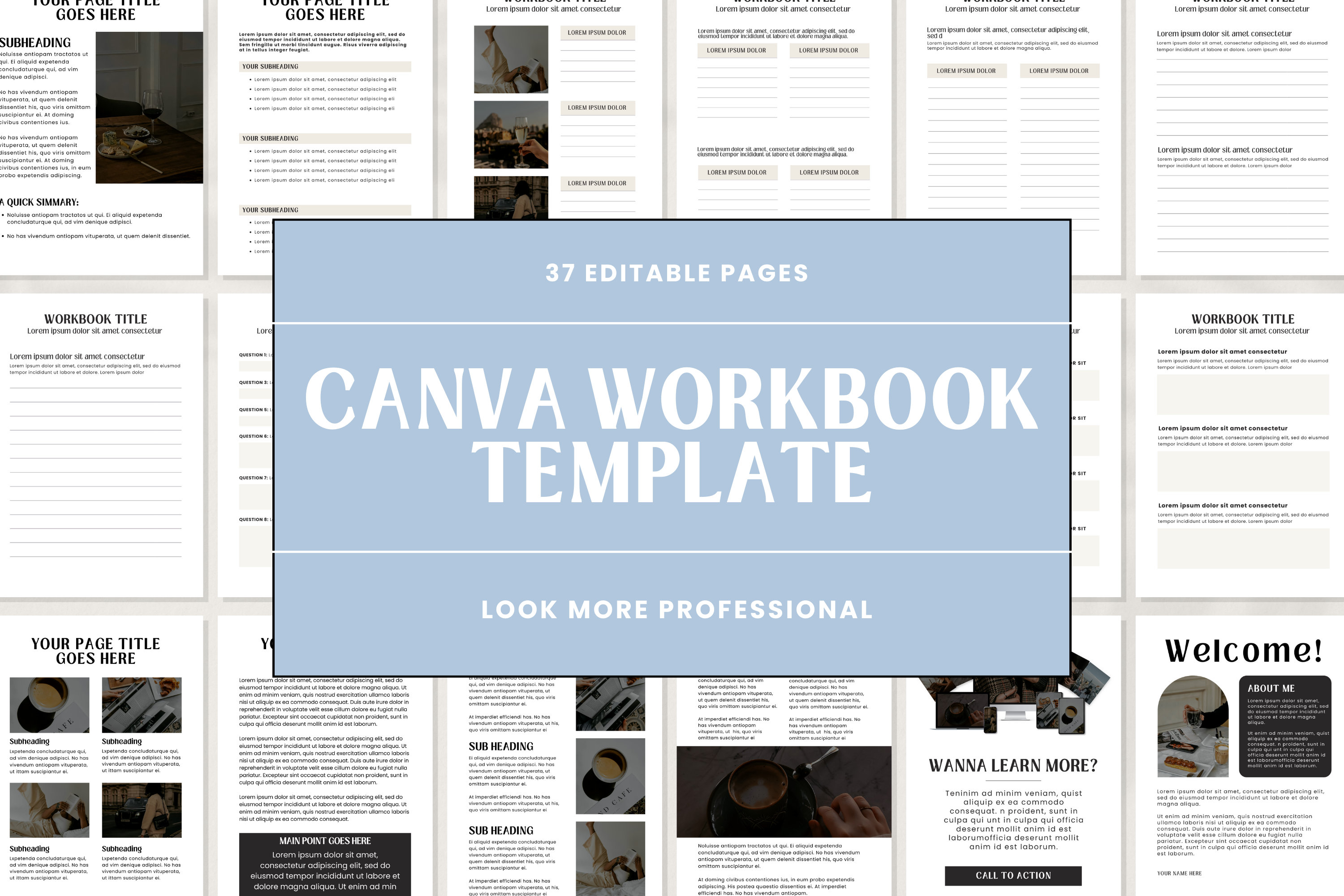 Workbook Template Canva Workbook Canva Templates - Etsy UK