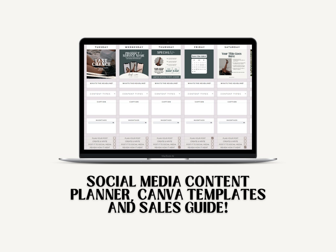Google Sheets Social Media Planner | Social Media Post Planner | Google ...