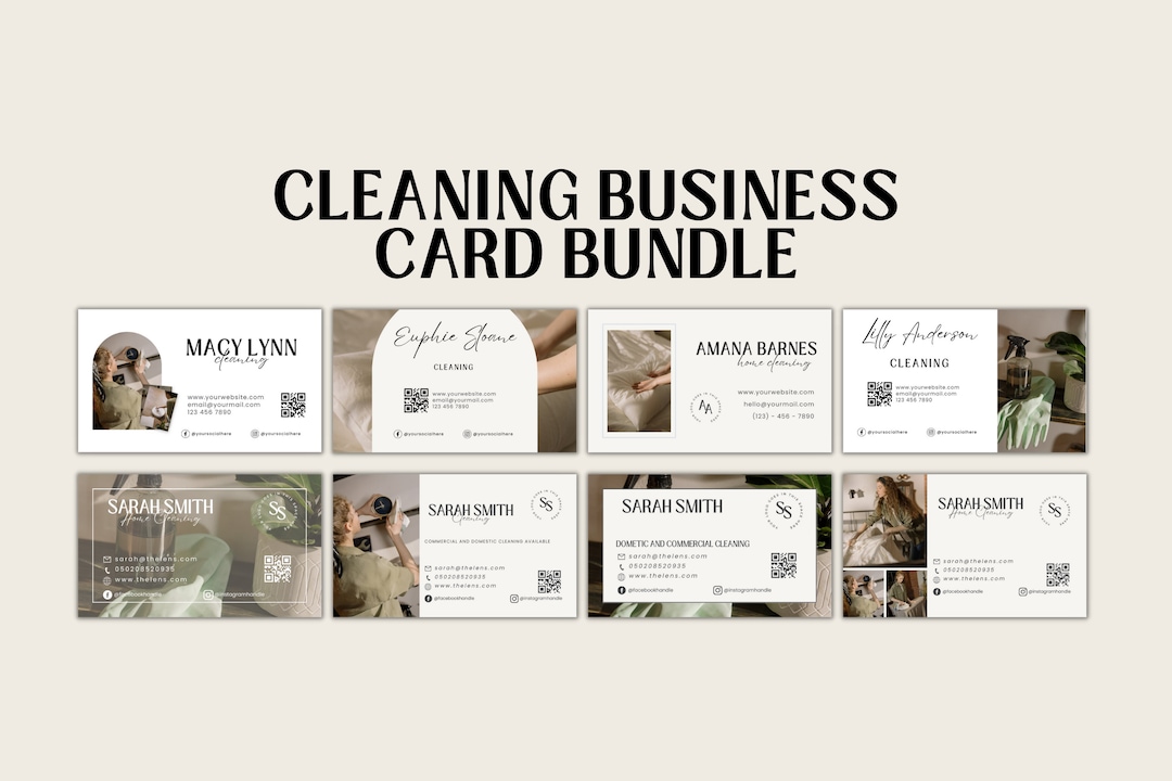 Cleaning Services Business Cards | Cleaning Business Card Template ...