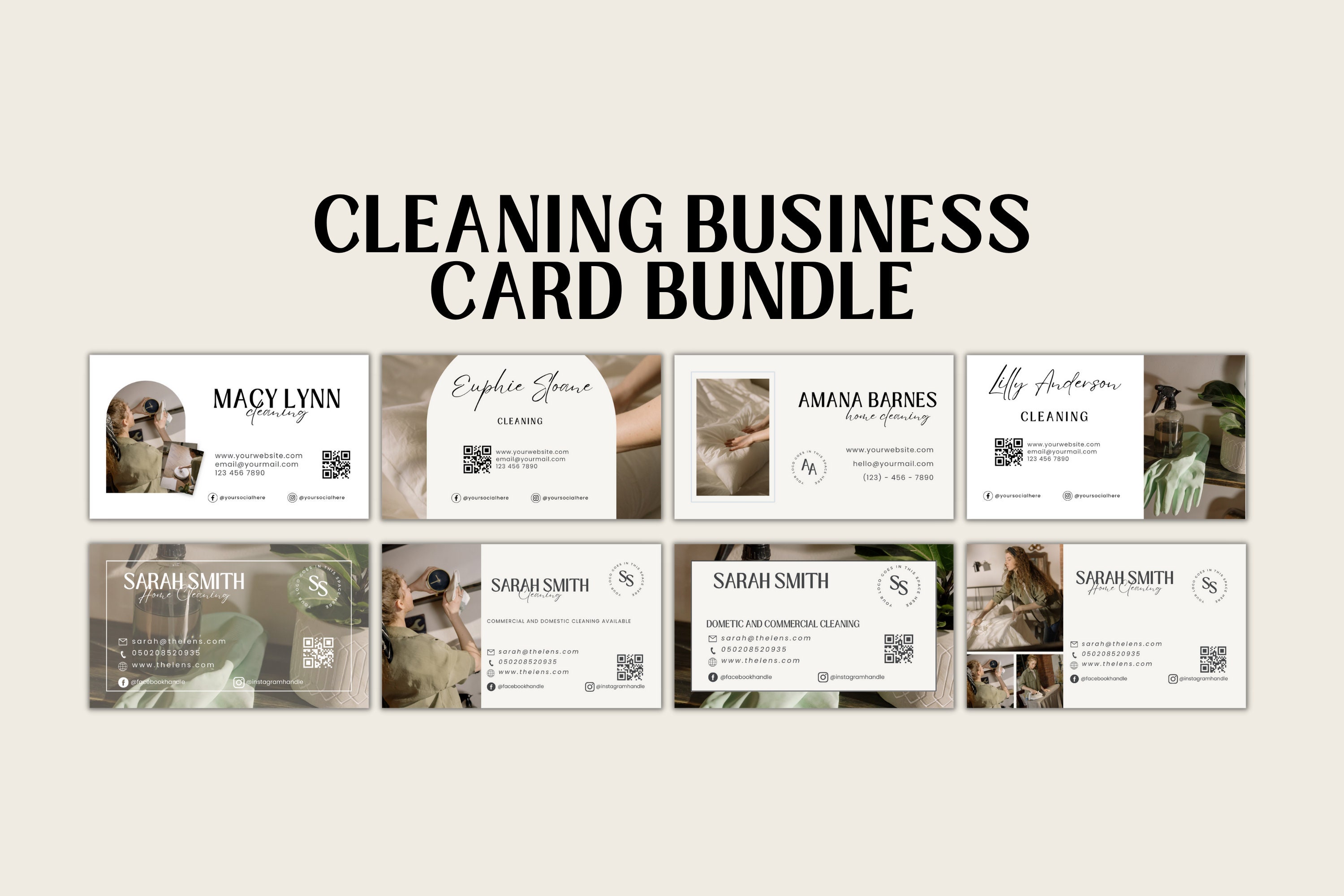 Cleaning Services Business Cards | Cleaning Business Card Template ...