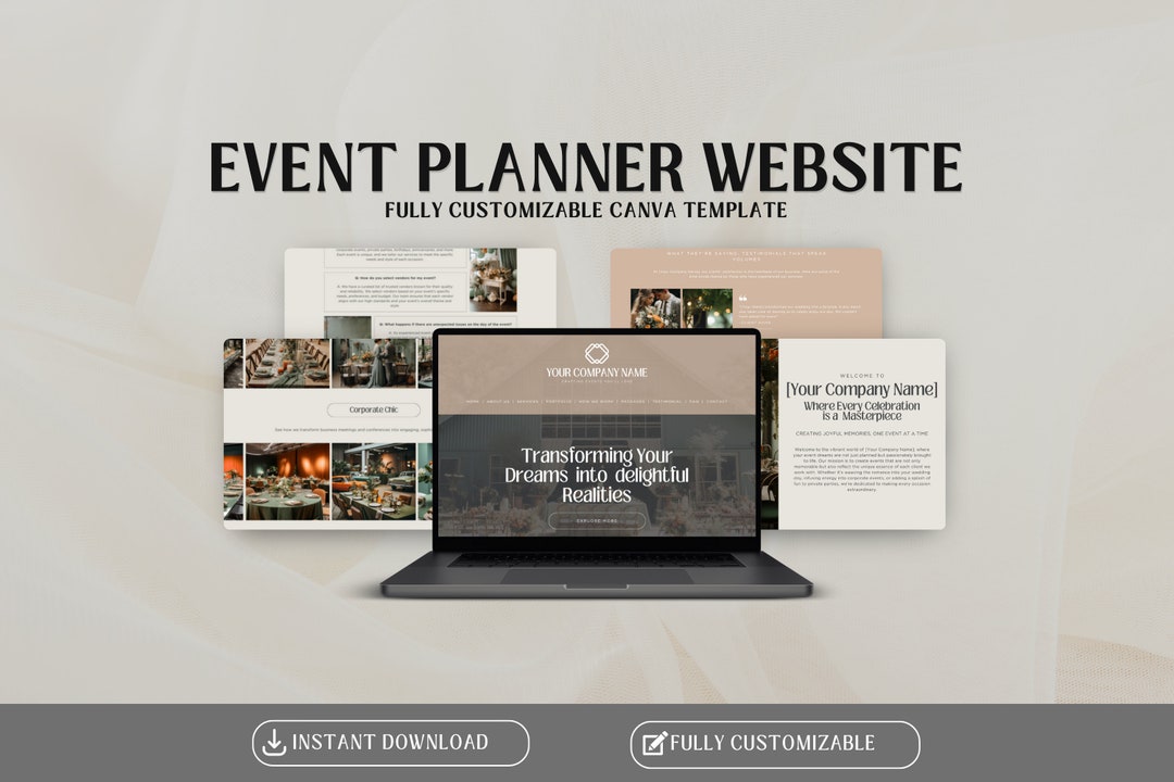 Website Templates Event Planner | Canva Event Website Template | Event ...