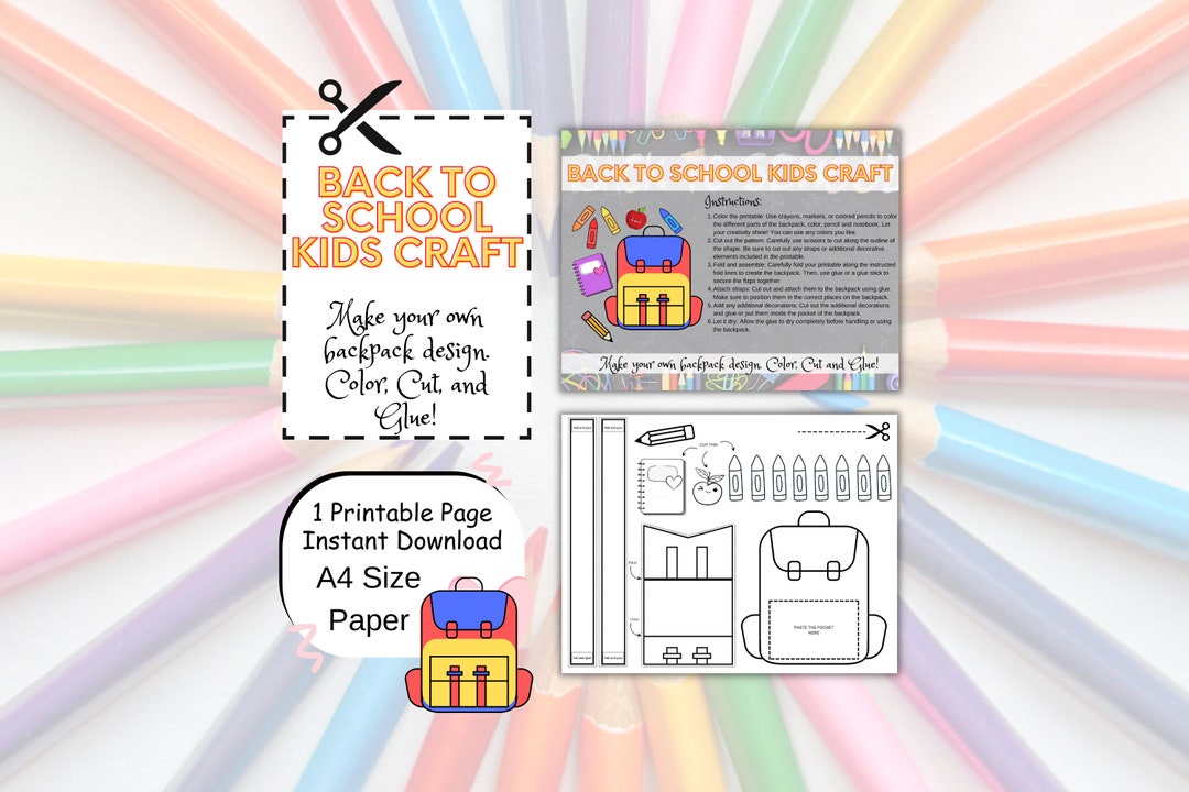 Back to School Craft for Kids | Back to School | School Printable | DIY ...