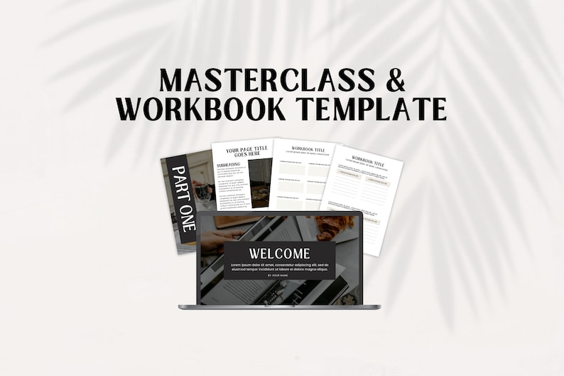 Course Templates Canva | Course Workbook Template | Online Course ...