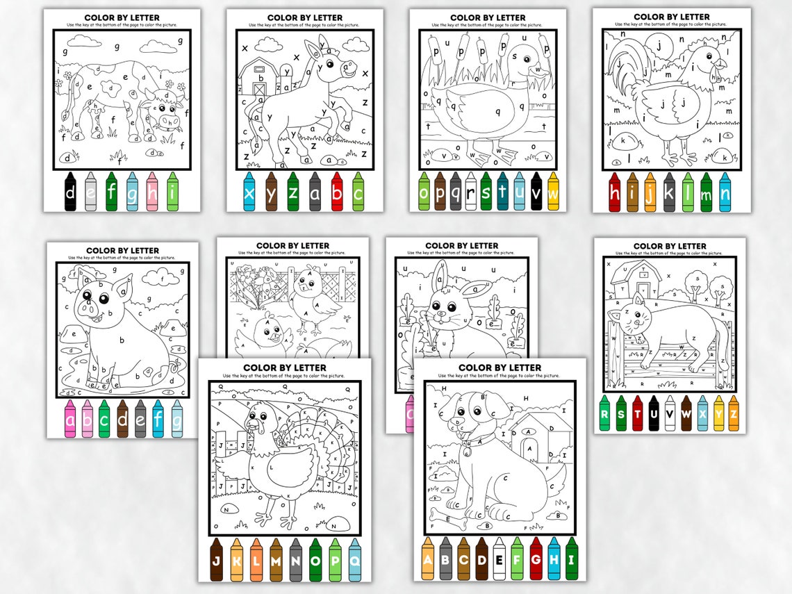 Color by Letter | Colour by Number | Coloring Pages Kids | Color by ...