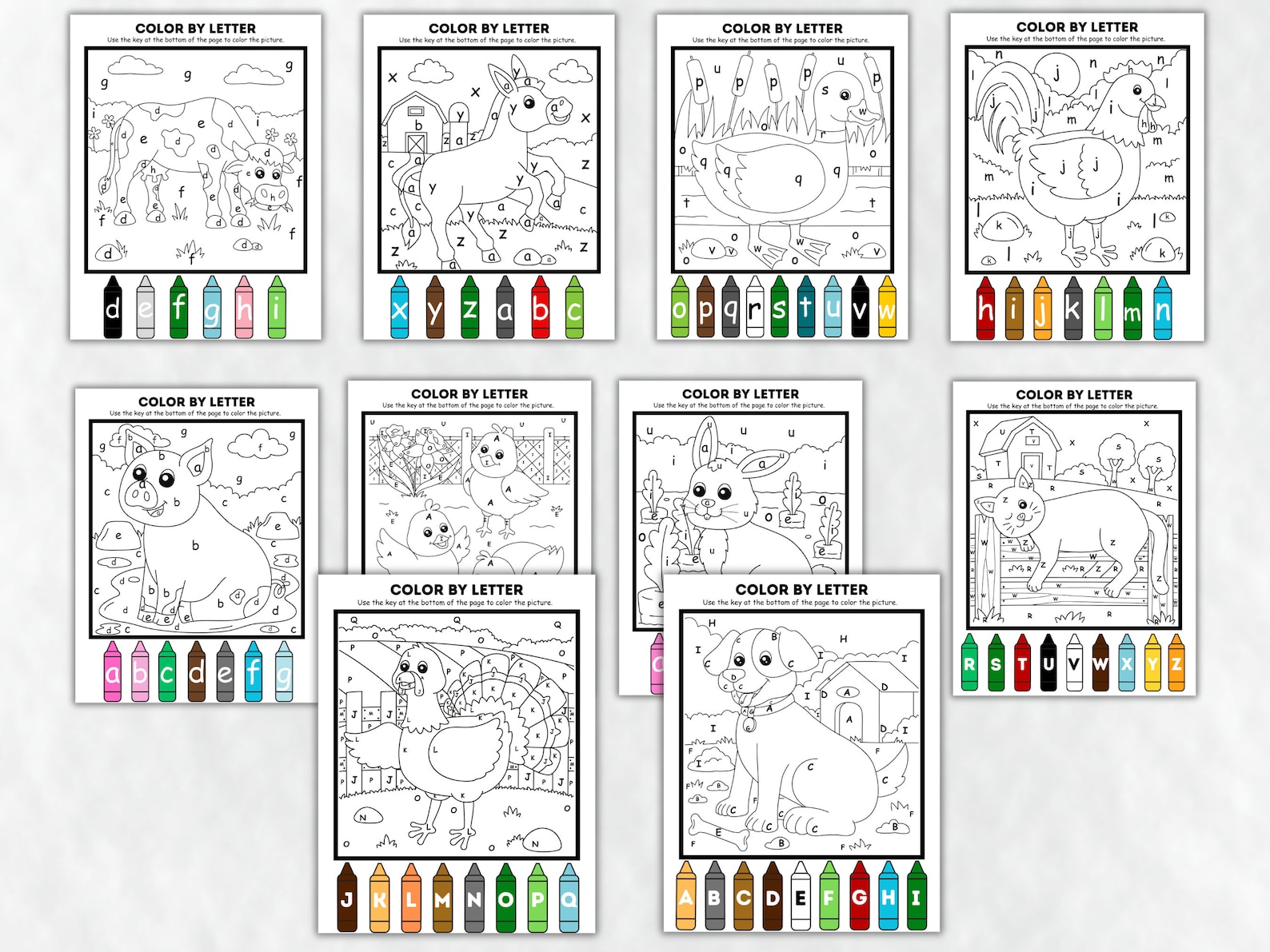 Color by Letter | Colour by Number | Coloring Pages Kids | Color by ...