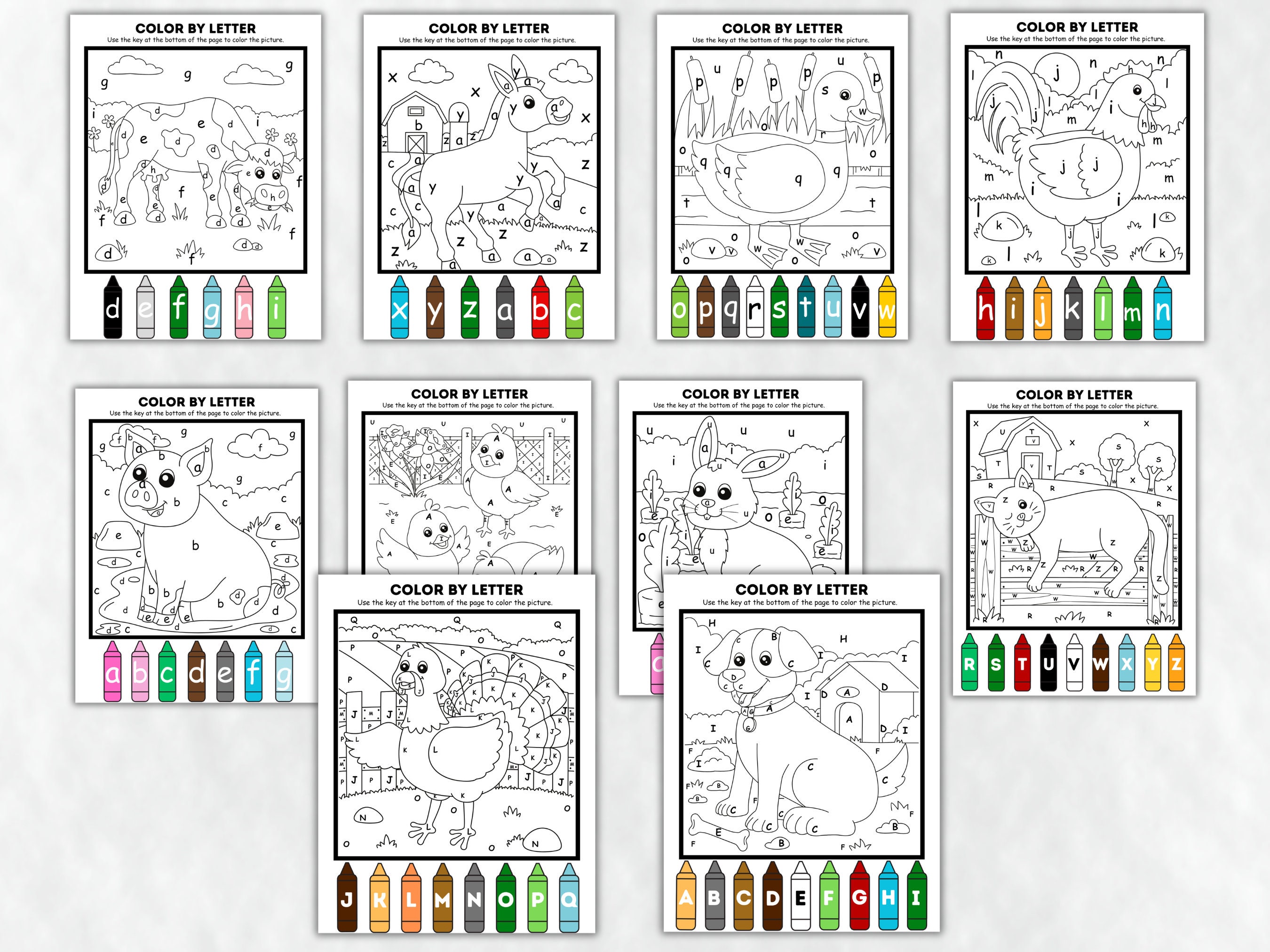 Color by Letter | Colour by Number | Coloring Pages Kids | Color by ...