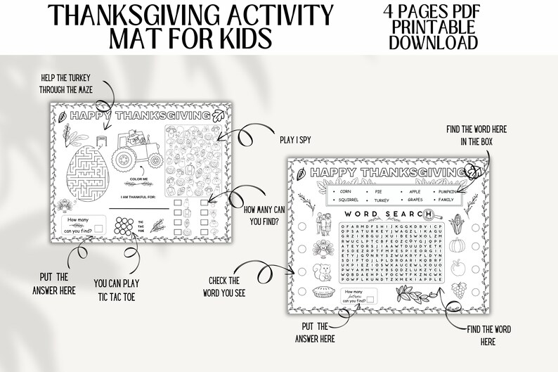 Thanksgiving Activities for Kids | Thanksgiving Activity Coloring ...