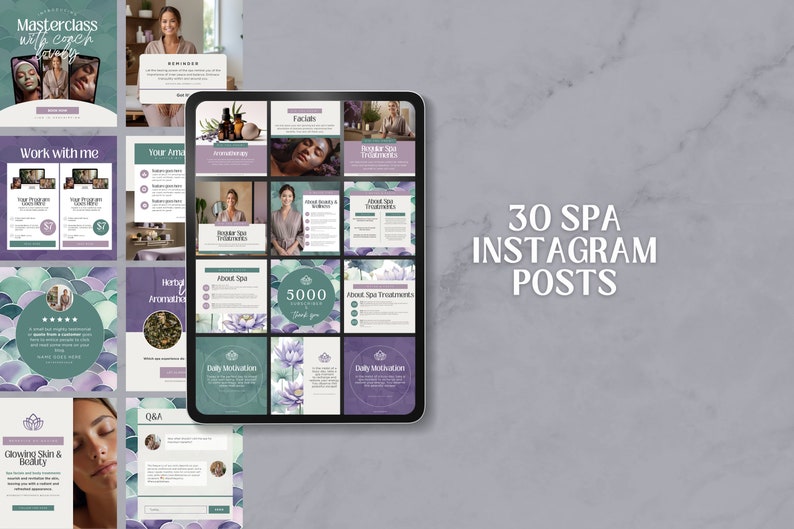 Instagram Template Spa | Instagram Spa Template | Instagram Templates ...