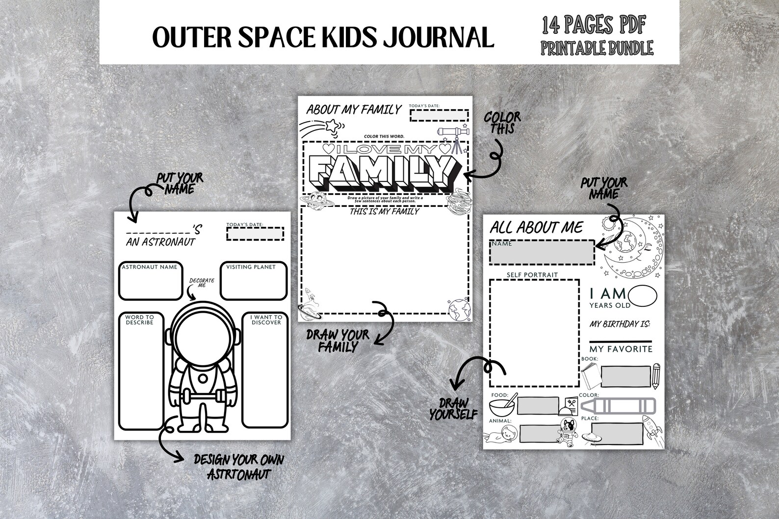 Space Activities for Kids | Space Coloring Page | Space Activity Page ...