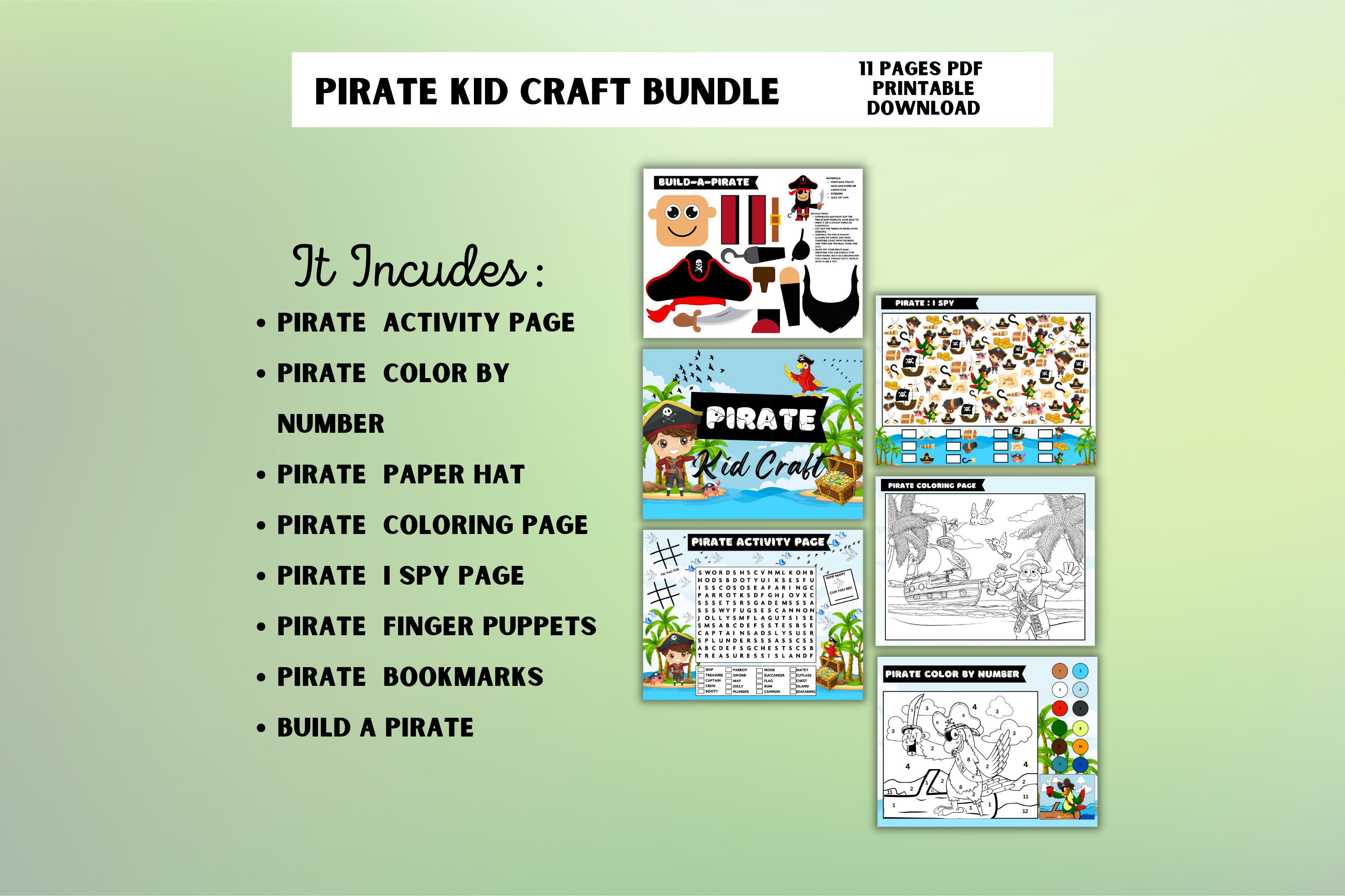 Pirate Printable Pirate Printable Activities Printable Crafts for Kids ...