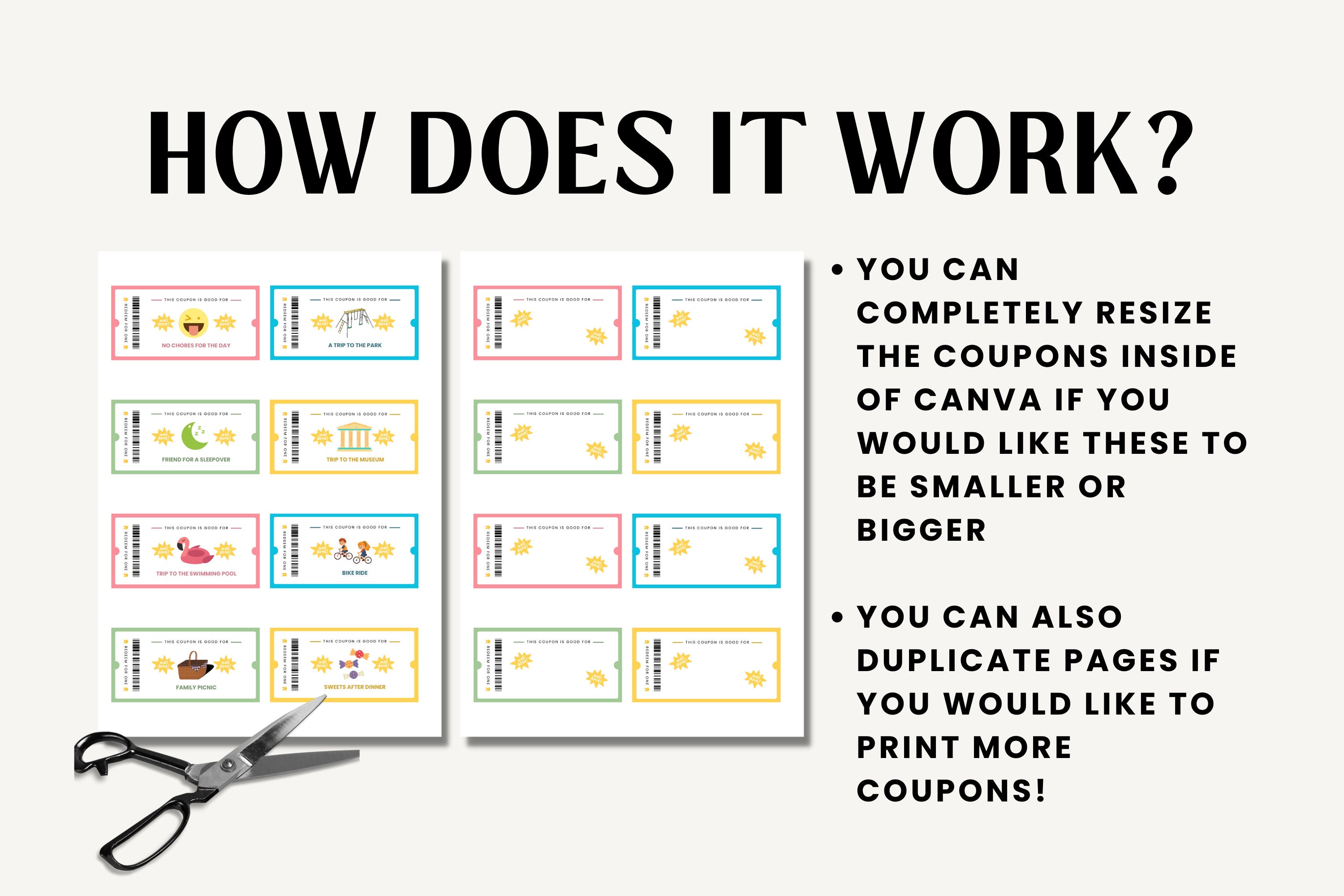 Printable Kids Reward Coupons | Rewards for Kids | Kids Reward Chart ...