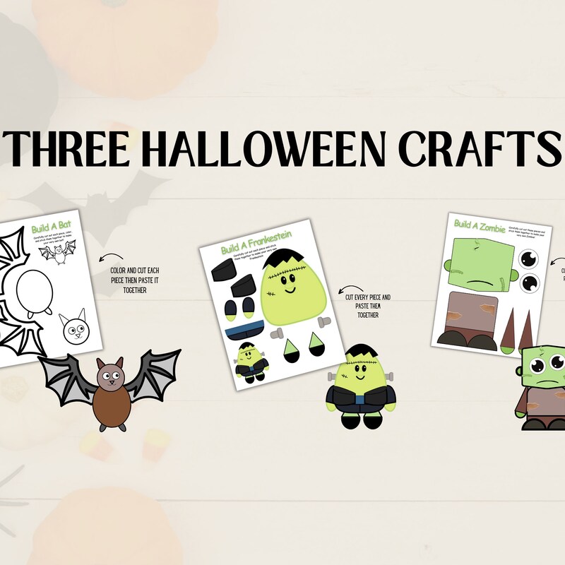 Halloween Craft Printable - Etsy